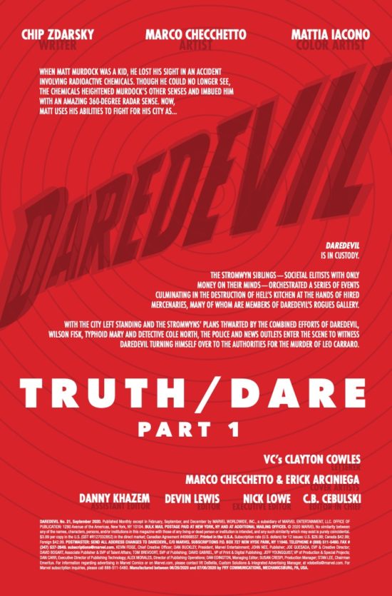 Marvel Comics: Daredevil #21 preview