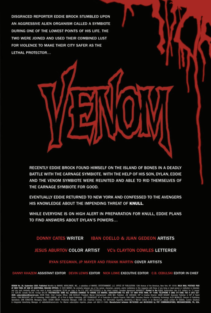 Marvel Comics: Venom #26 preview